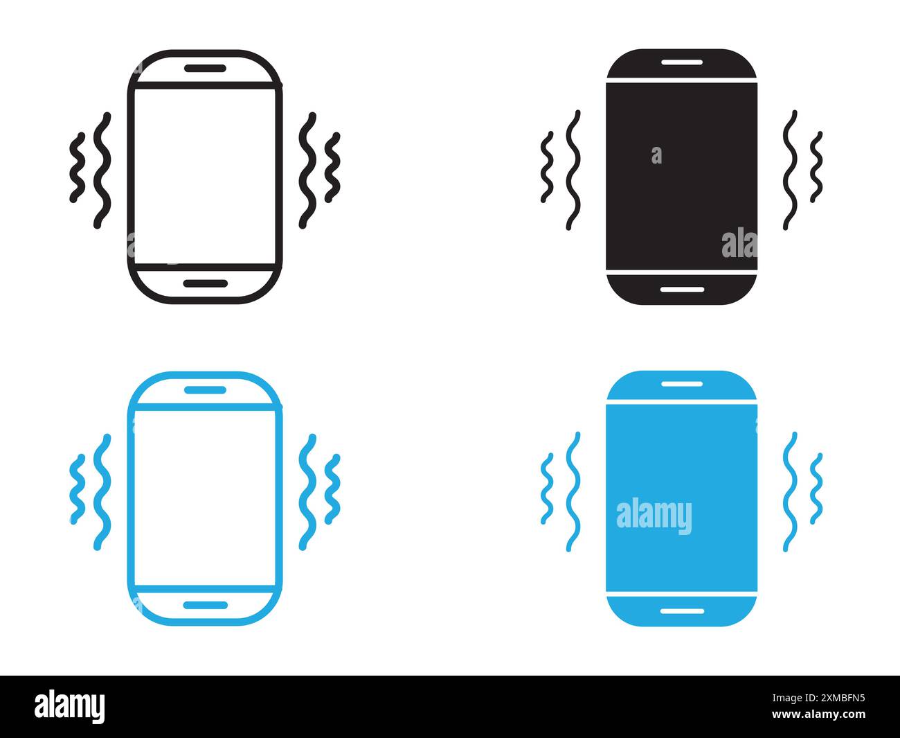 Vibrating telephone vibration Stock Vector Images - Alamy