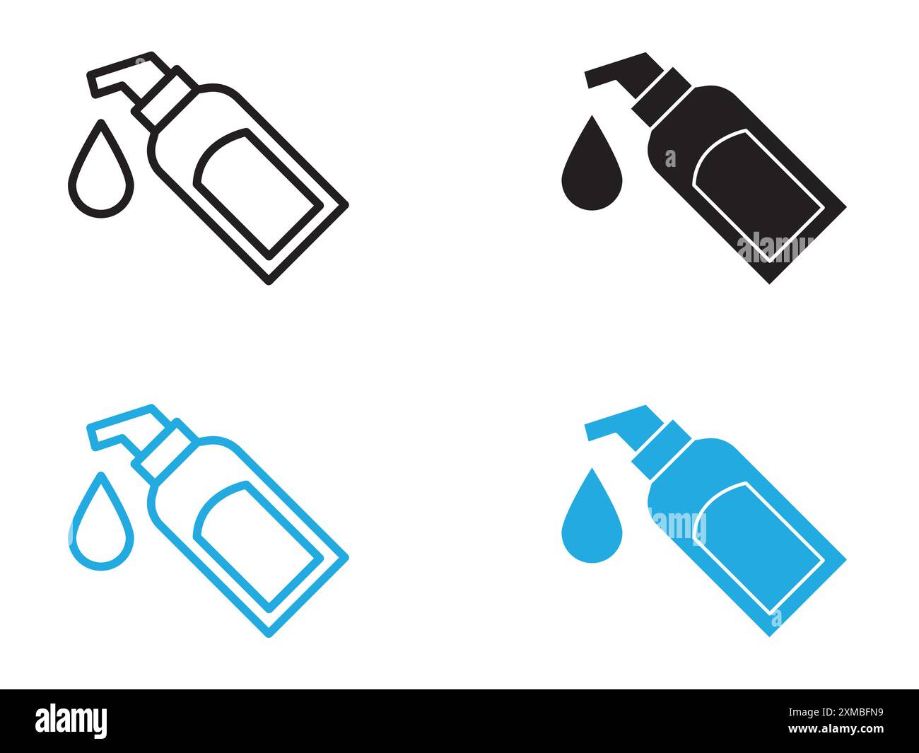 Moisturizing lotion bottle icon vector line logo mark or symbol set ...