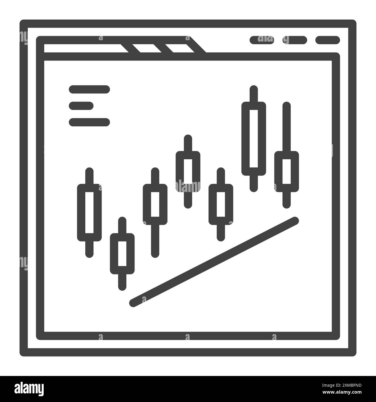 Web browser with Candlestick Chart Pattern vector online day trading ...