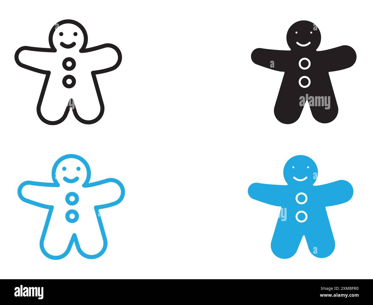 Gingerbread man outline vector hi-res stock photography and images - Alamy