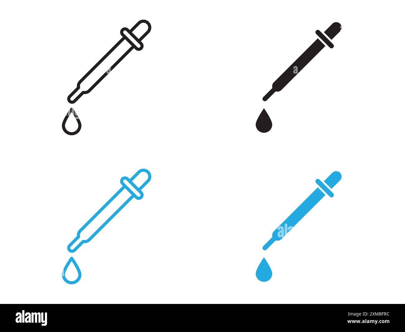Dropper icon (2) vector line logo mark or symbol set collection outline ...