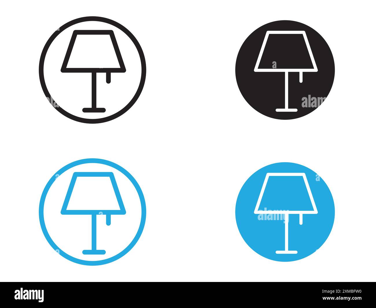 Lamp outline illustration hi-res stock photography and images - Alamy