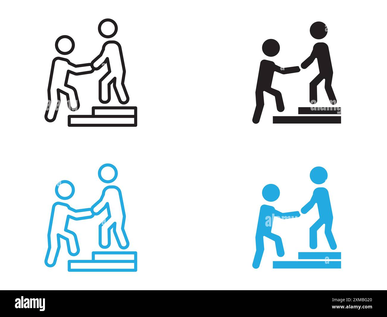 Helping someone get up Stock Vector Images - Alamy
