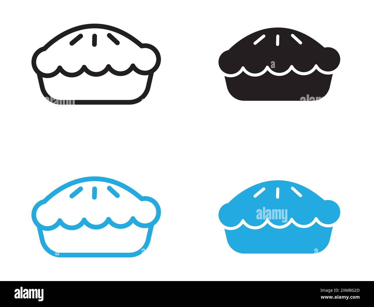 Pie icon vector line logo mark or symbol set collection outline style ...