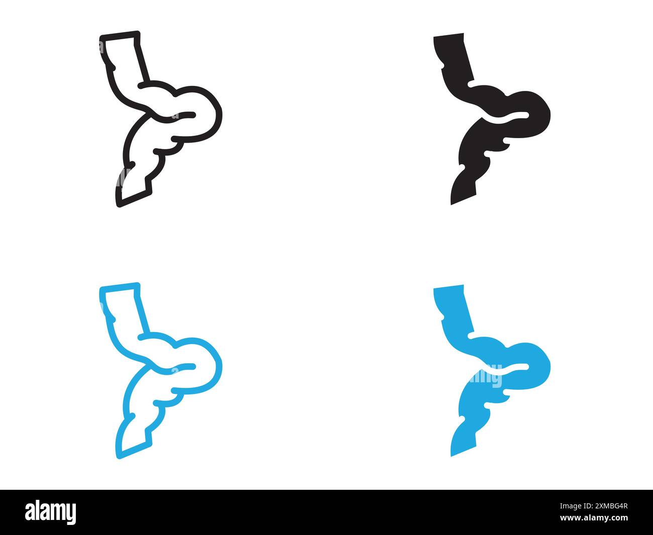 Hernia Icon Vector Line Logo Mark Or Symbol Set Collection Outline Style Stock Vector Image