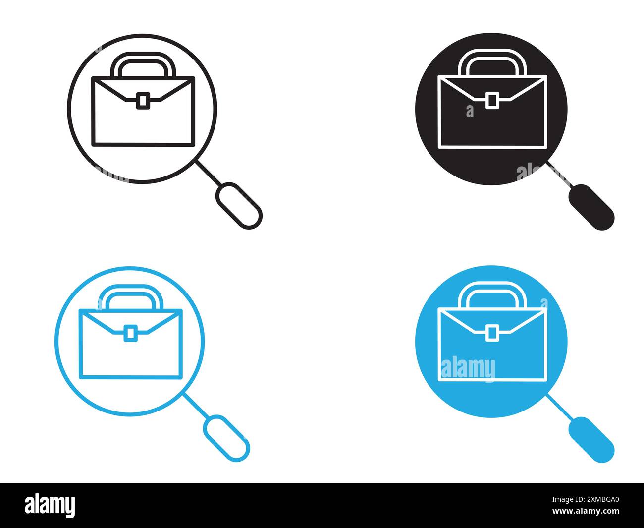 Job opportunity icon vector line logo mark or symbol set collection ...