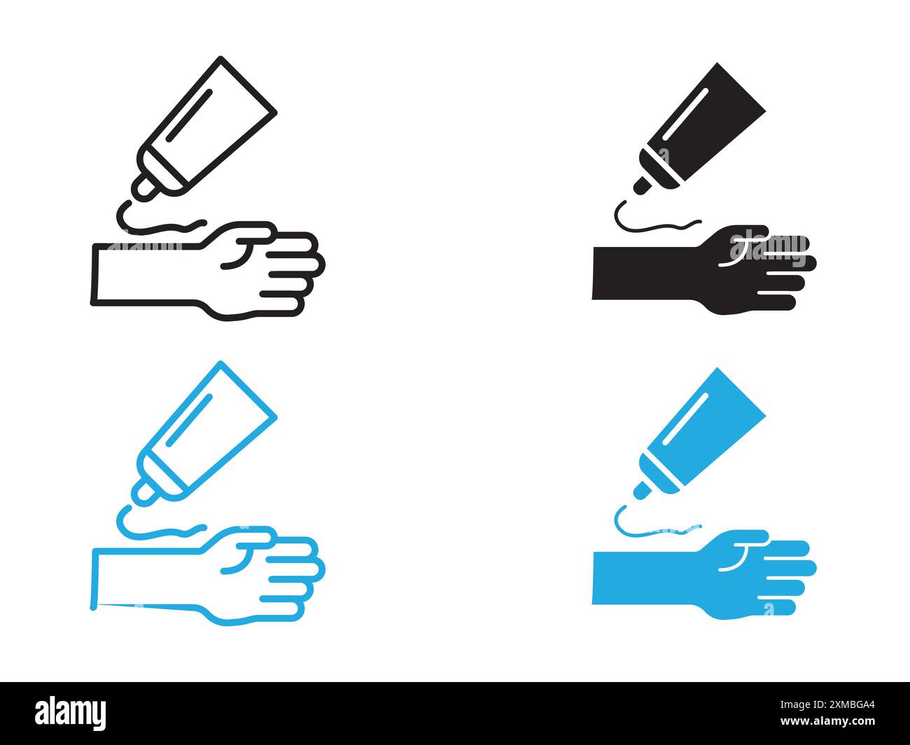 relief gel on arm icon vector line logo mark or symbol set collection ...