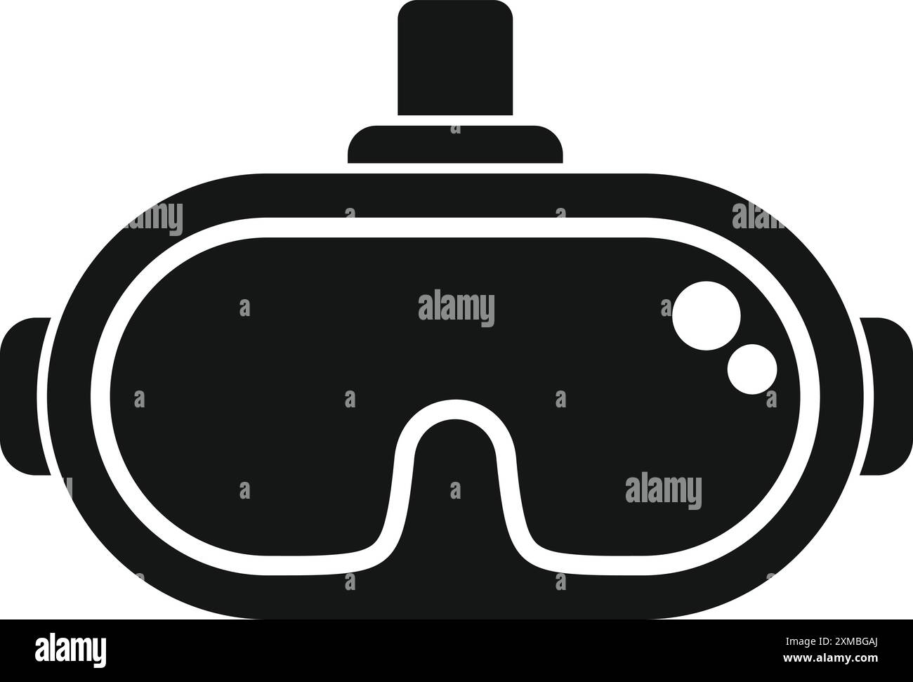 Black solid icon for vr headset providing immersive experience Stock ...