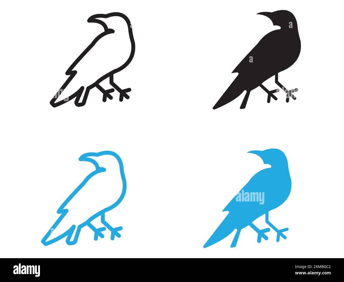 Raven vector vectors hi-res stock photography and images - Alamy
