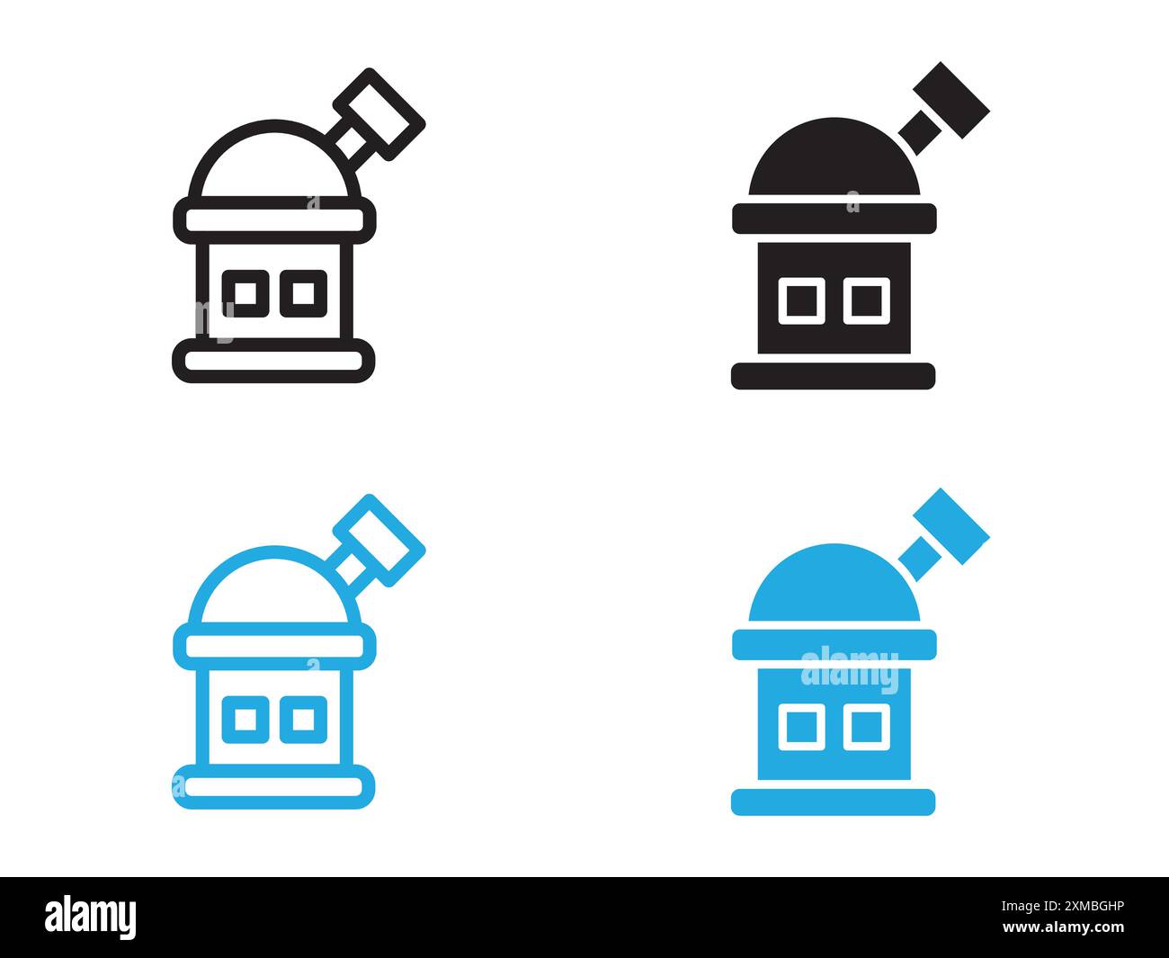 Space observatory icon vector line logo mark or symbol set collection outline style Stock Vector ...