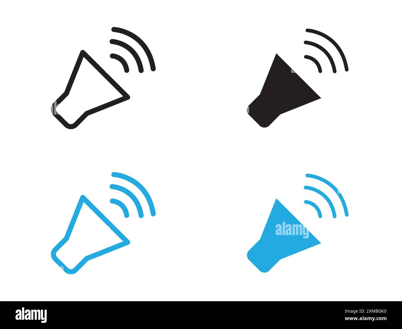 Speaker icon vector line logo mark or symbol set collection outline ...