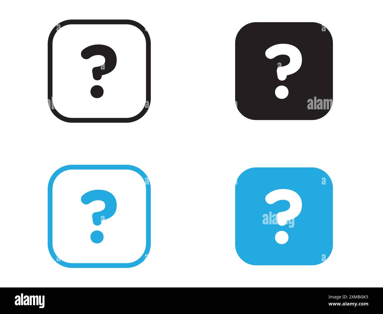 Question mark icon vector line logo mark or symbol set collection ...