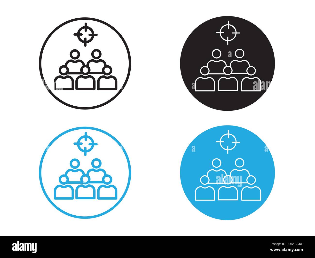 Target audience icon vector line logo mark or symbol set collection ... Target audience icon vector line logo mark or symbol set collection ...
