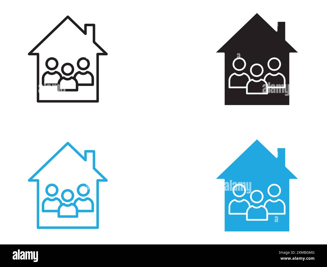 roommates icon vector line logo mark or symbol set collection outline ...