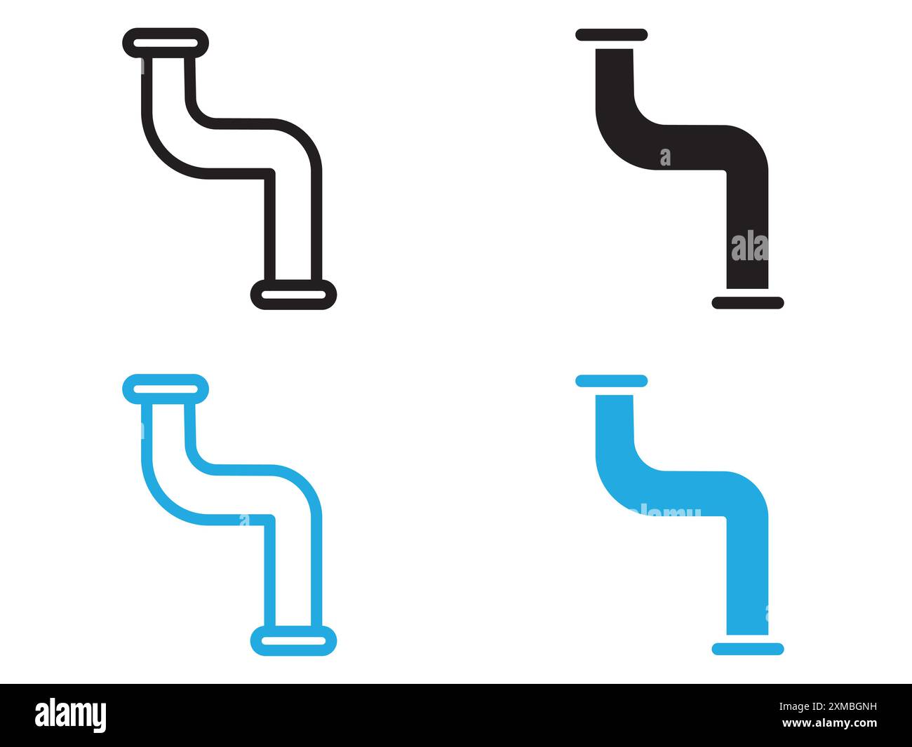Pipe Icon Vector Line Logo Mark Or Symbol Set Collection Outline Style Stock Vector Image And Art