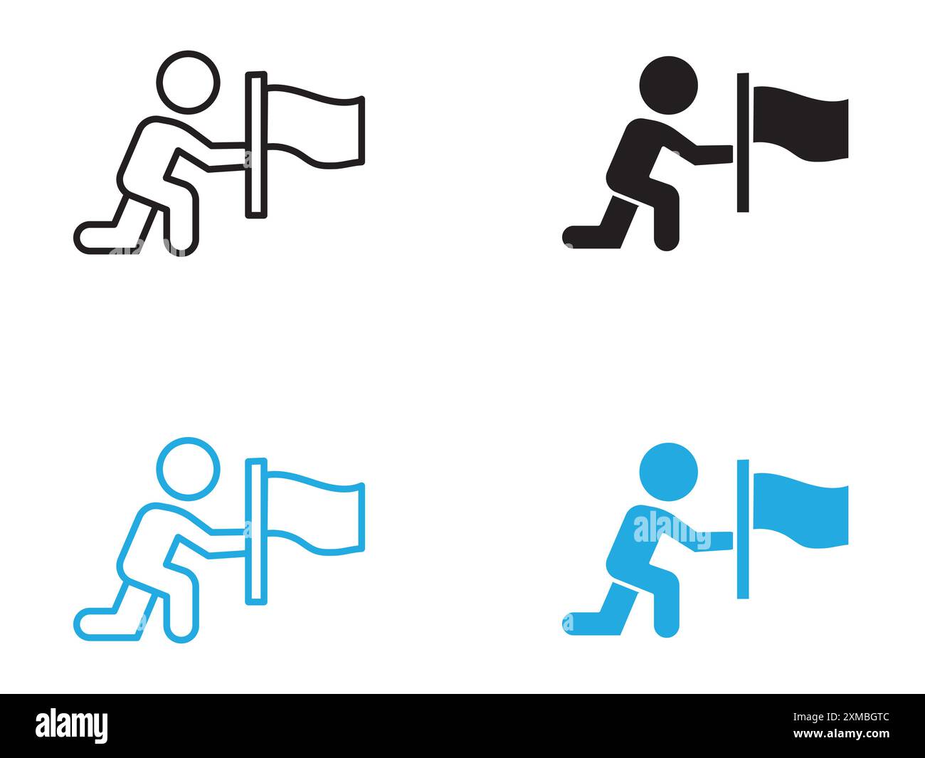 Surrender, capitulate, give up icon vector line logo mark or symbol set ...