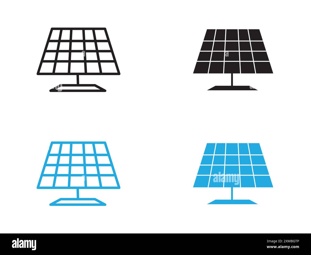 Solar panels icon vector line logo mark or symbol set collection ...