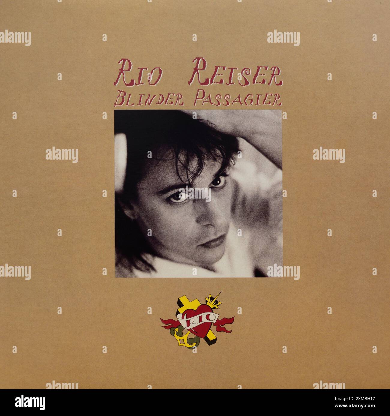Vintage vinyl record cover. Rio Reiser-Blinder Passagier, 1987 Stock ...