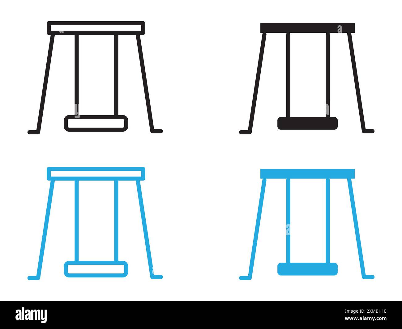 Swing Icon Vector Line Logo Mark Or Symbol Set Collection Outline Style Stock Vector Image And Art