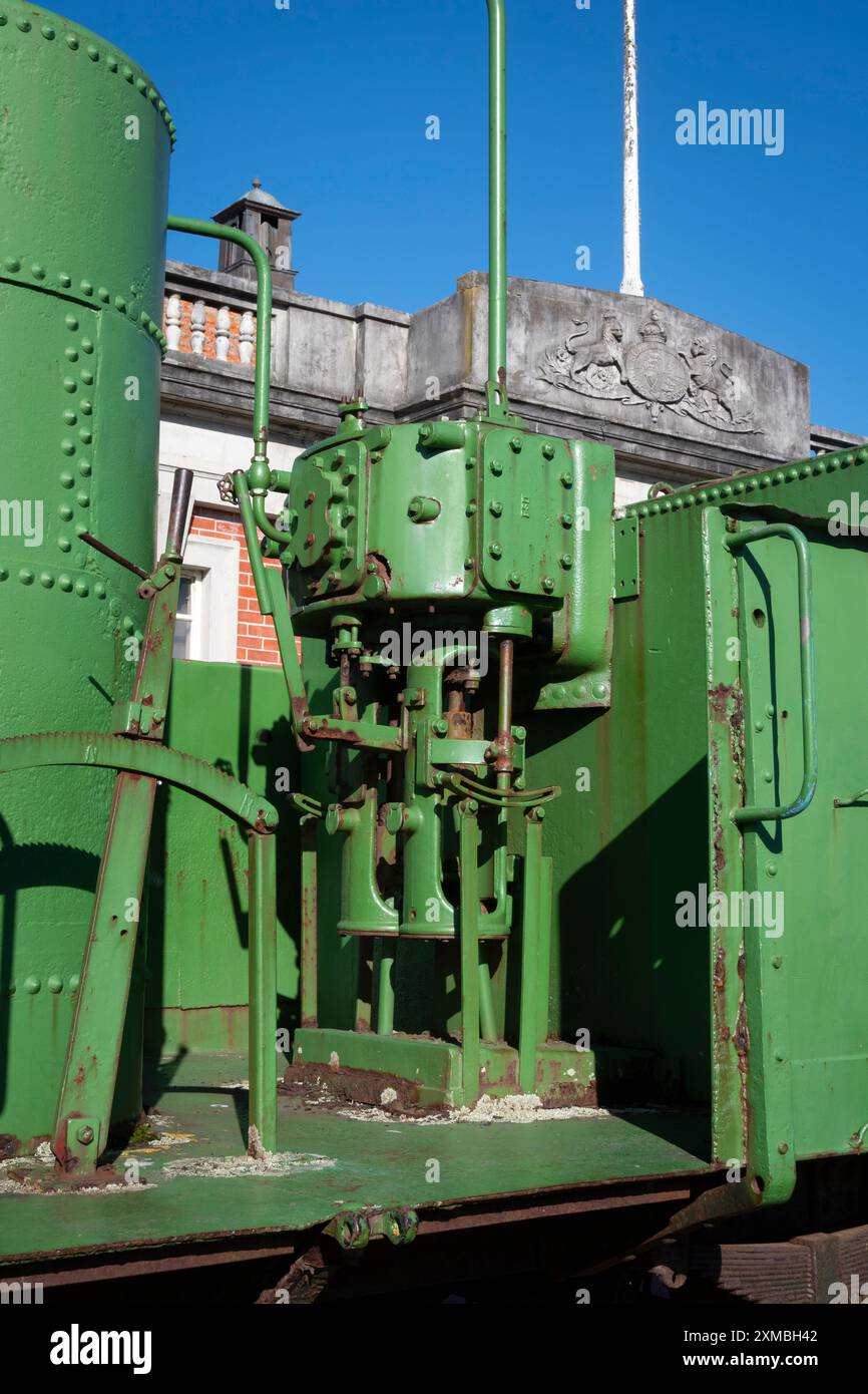 Basic steam engine, Foxton museum, Manawatu, North Island, New Zealand ...