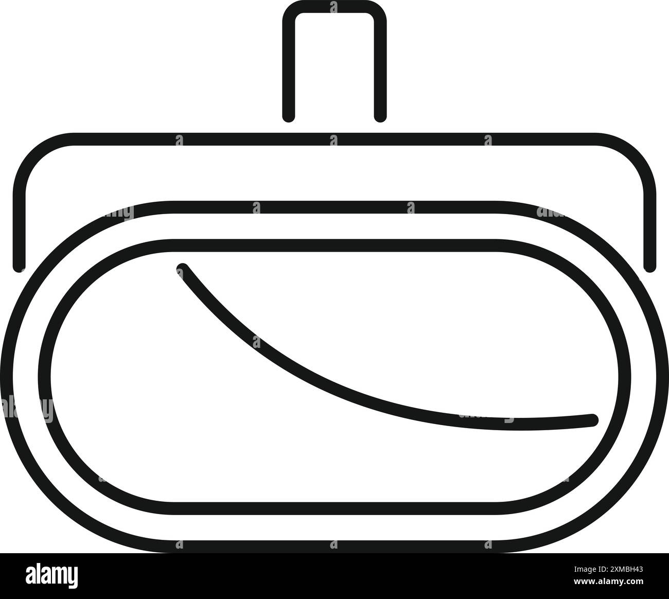 Simple outline icon representing vr glasses, perfect for illustrating ...