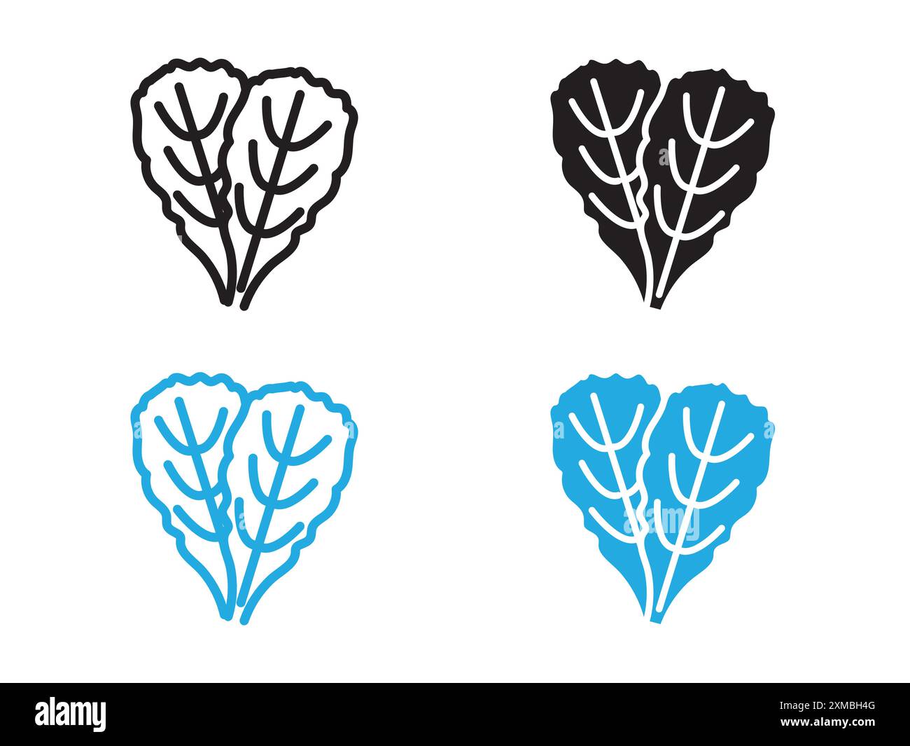 spinach icon vector line logo mark or symbol set collection outline ...