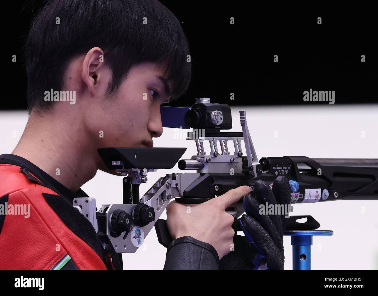 Chateauroux, France. 27th July, 2024. Sheng Lihao of China competes ...