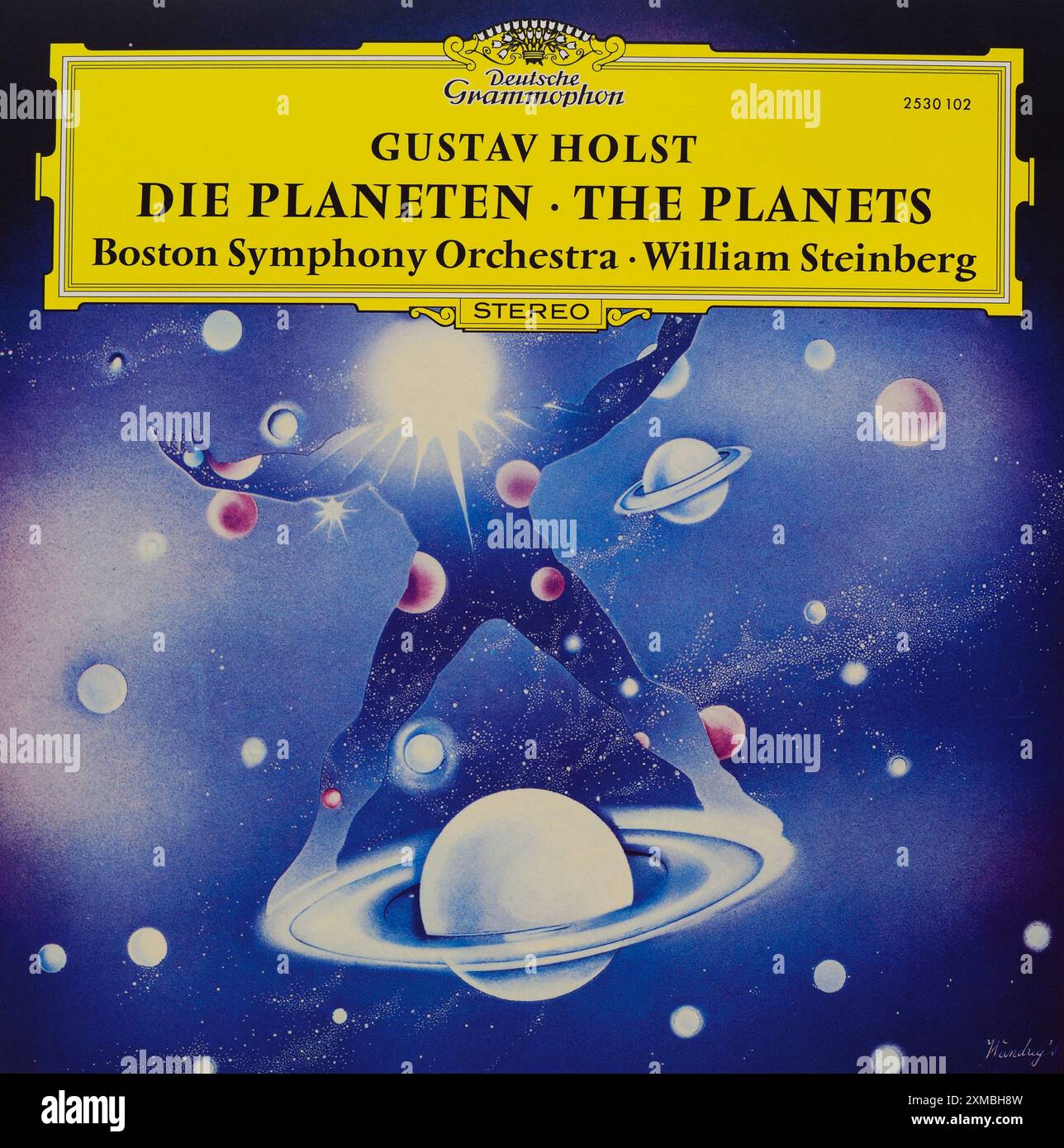 Vintage vinyl record cover. Gustav Holst-The Planets. Boston Symphony Orchestra-William ...