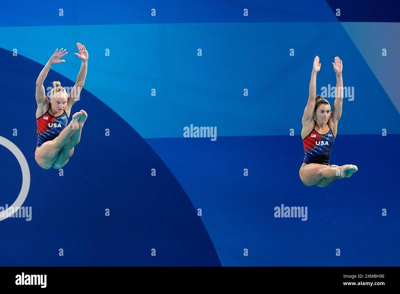 United States' Sarah Bacon and Kassidy Cook compete in the women's ...