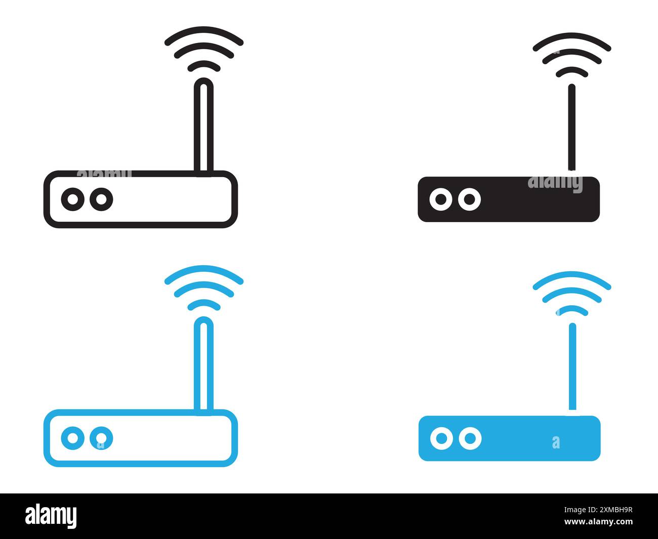 router icon vector line logo mark or symbol set collection outline ...