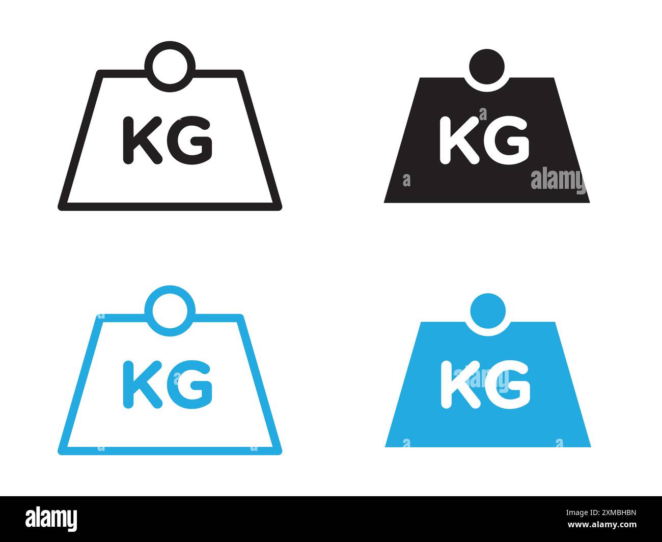 Weight kilogram icon vector line logo mark or symbol set collection ...