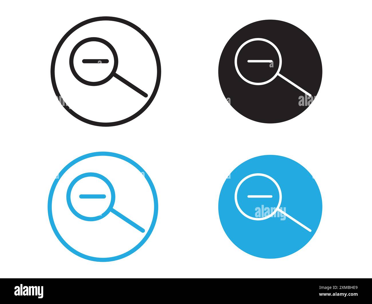 Zoom out icon vector line logo mark or symbol set collection outline style Stock Vector Image ...