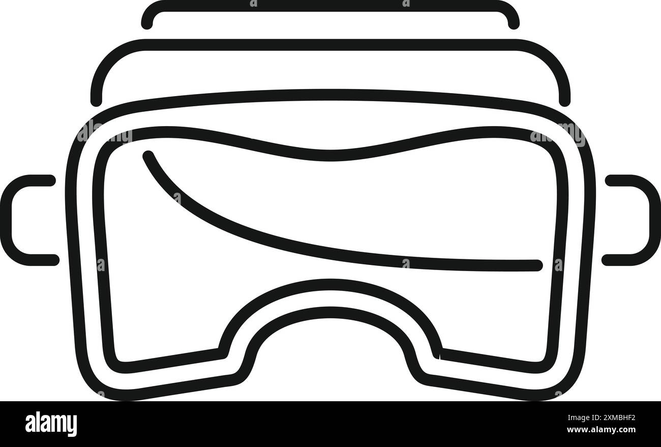 Simple and minimal vr glasses icon showing the virtual reality ...