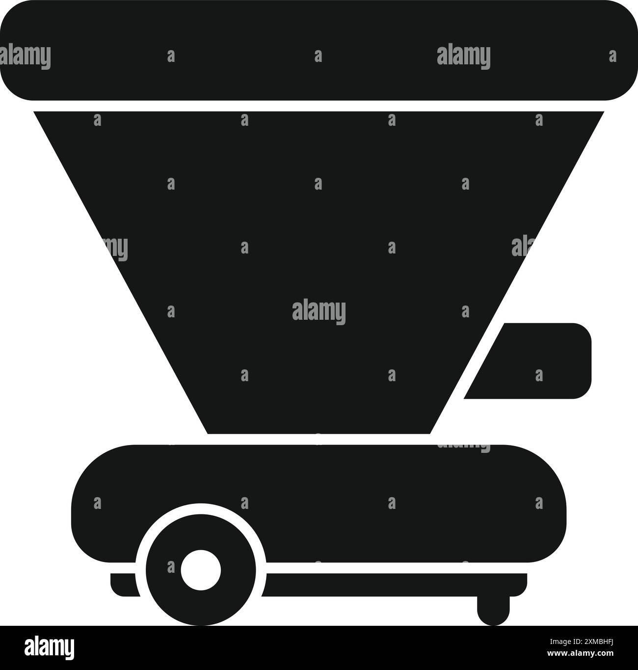 Concrete mixer mixing cement at construction site icon Stock Vector ...