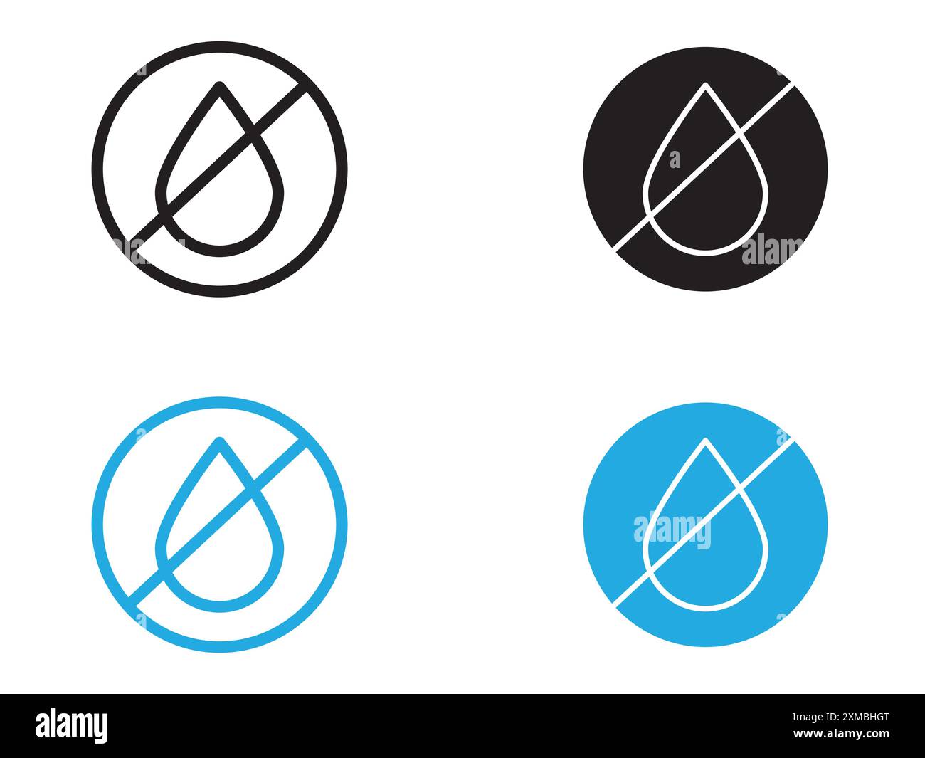 Water not clear icon vector line logo mark or symbol set collection ...