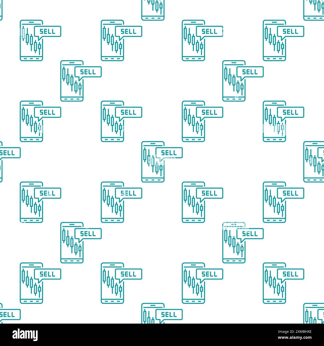Smartphone with Candlestick Chart vector price movements concept ...
