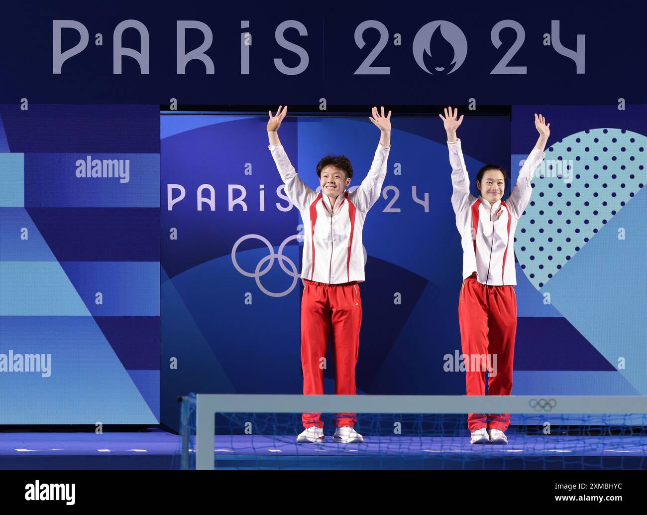 Saint Denis, France. 27th July, 2024. Chang Yani (R)/Chen Yiwen of ...