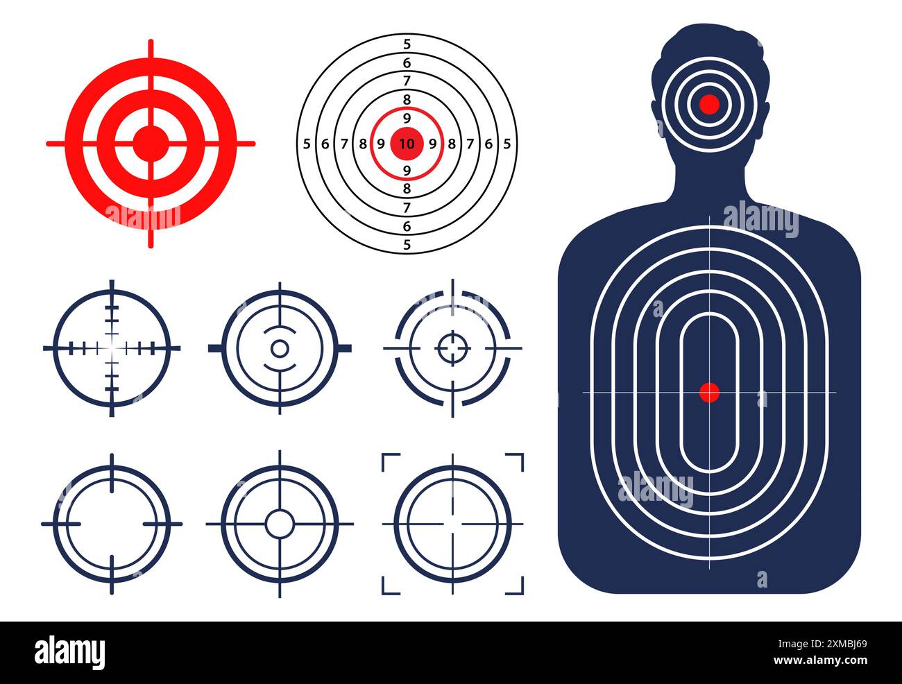 Target and aim, targeting and aiming. Target or aim symbol. Military ...