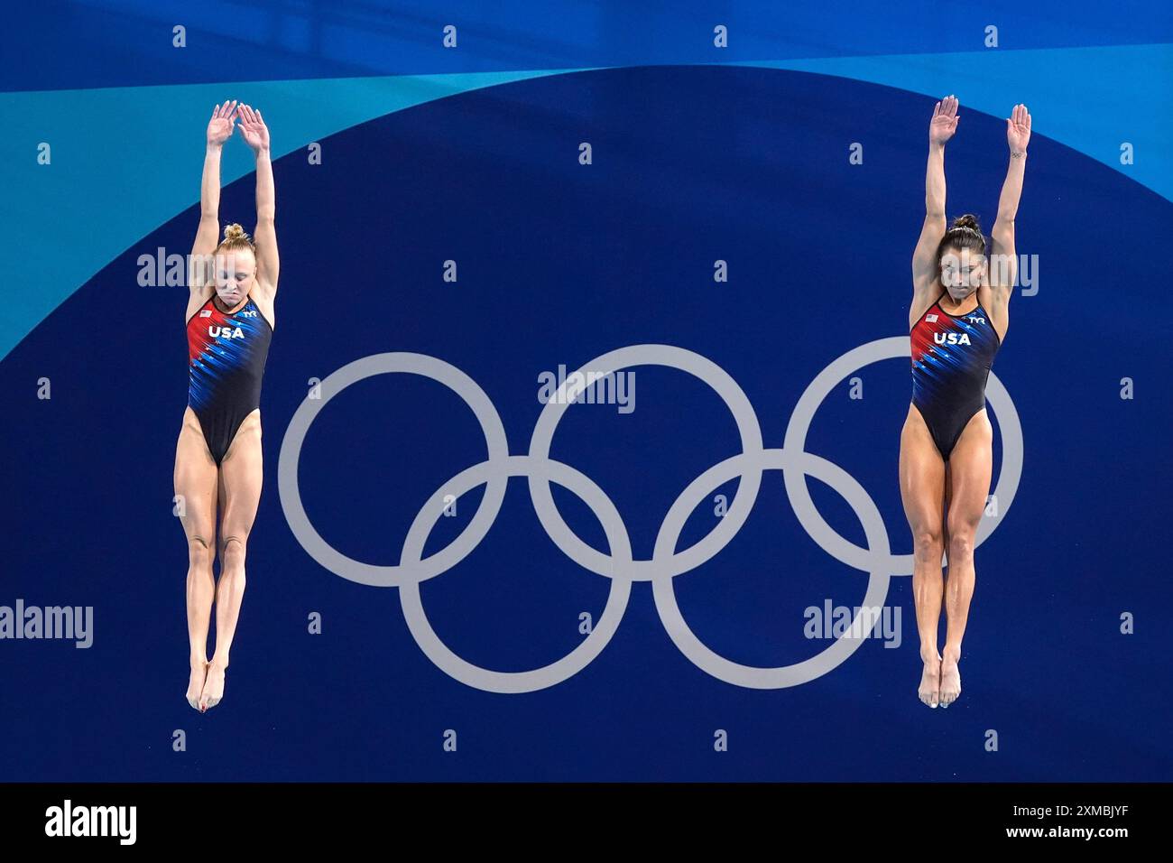 United States' Sarah Bacon and Kassidy Cook compete in the women's ...