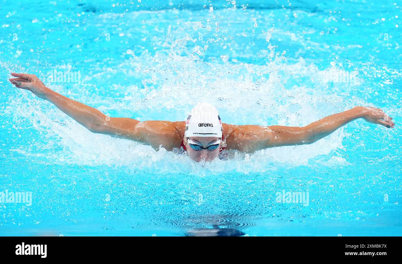 USA's Gretchen Walsh during the Women's 100m Butterfly Heats at the ...