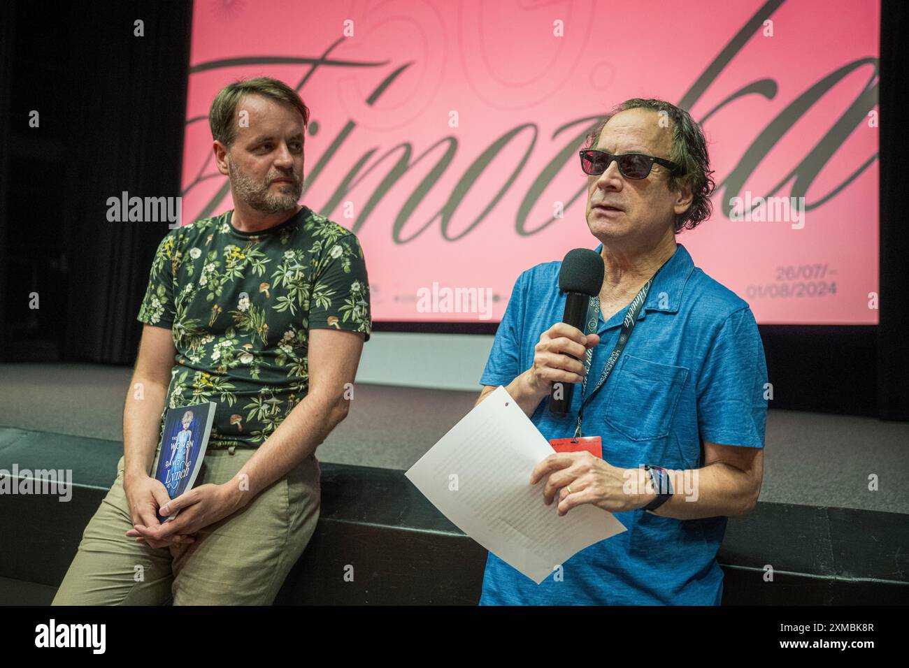 American publicist David Bushman, right, introduced film of David Lynch ...