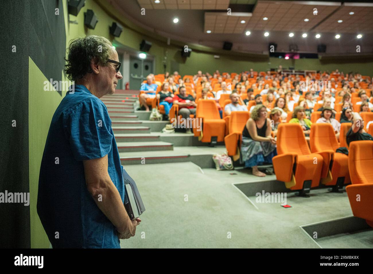 American publicist David Bushman, left, introduced film of David Lynch ...