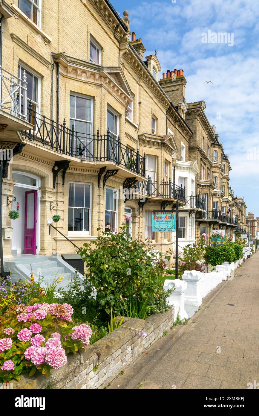 History buildings traditional guesthouses on seafront, Kirkley Cliff ...