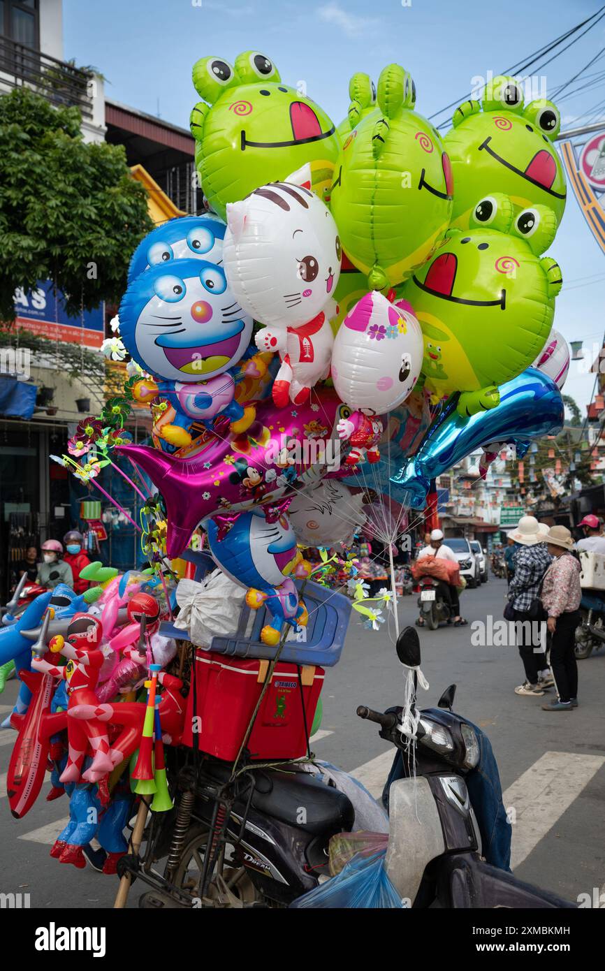 Colorful balloons for sale at Bac Ha Market in Lao Cai Province ...