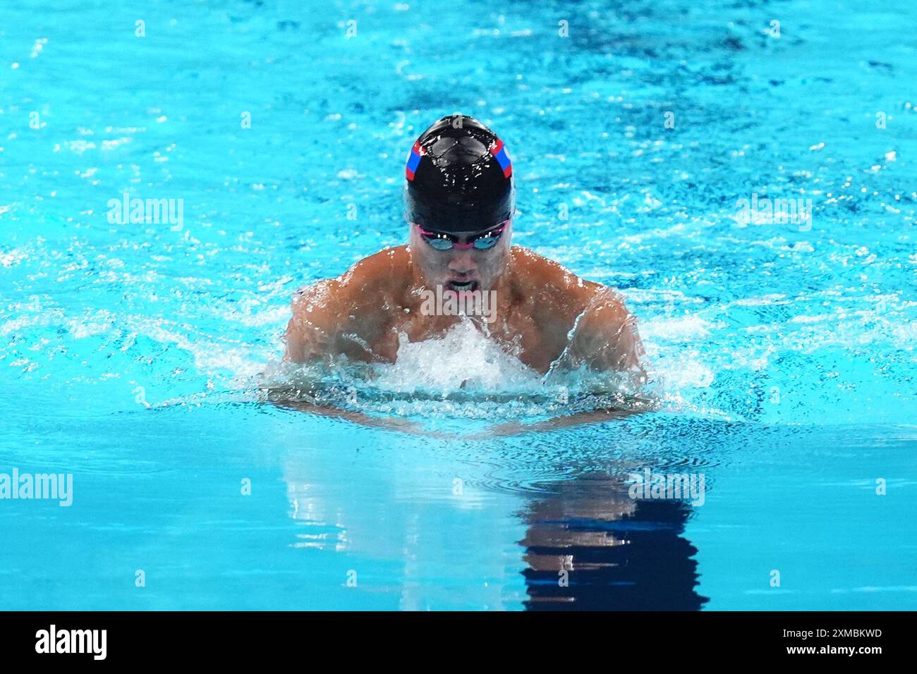 Laos' Steven Insixiengmay during the Men's 100m Breaststroke Heats at ...