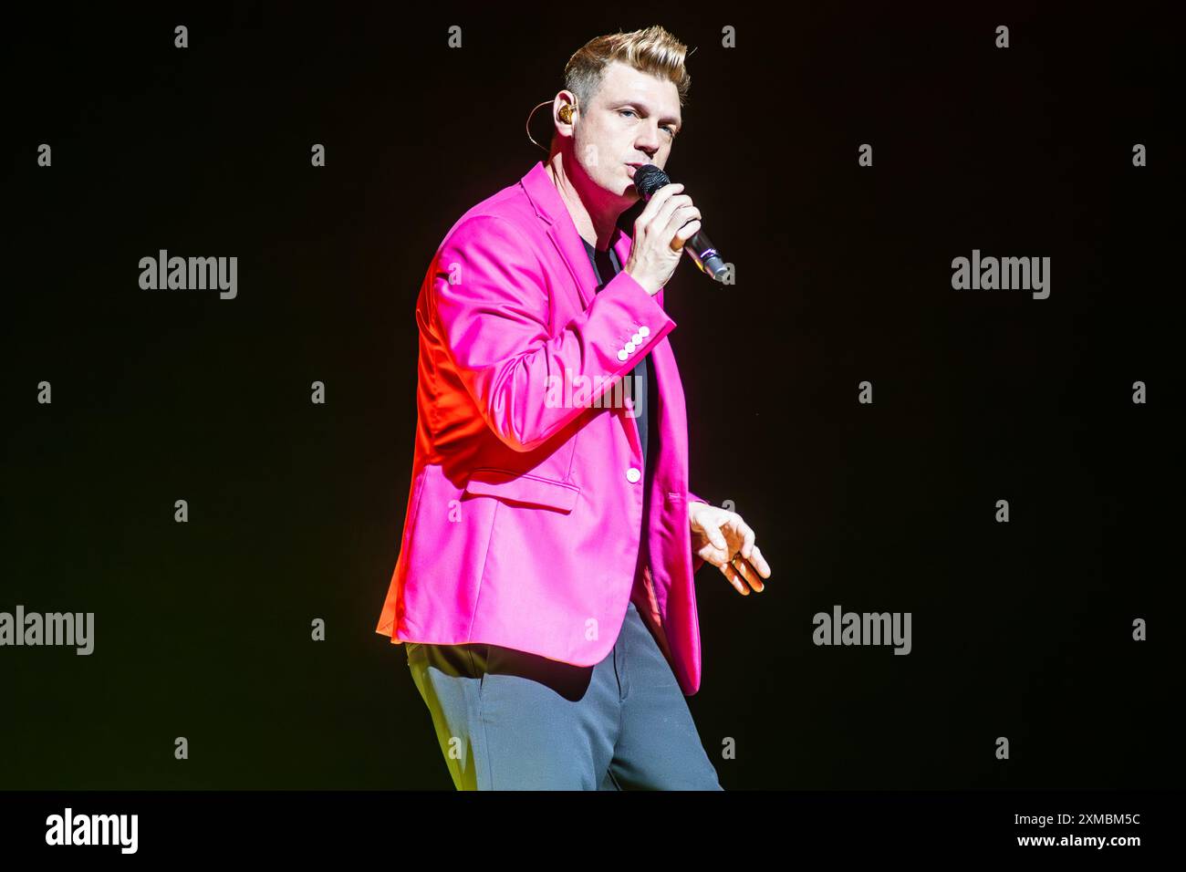 Milan Italy. 25th Jul 2024. The American singer-songwriter NICK CARTER ...