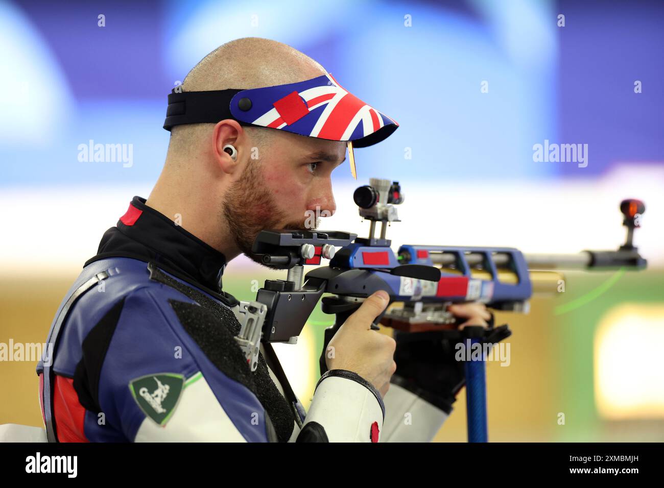 Great Britain's Michael Bargeron during the 10m Air Rifle Mixed Team ...