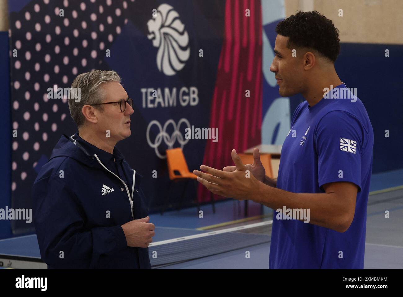 Prime Minister Sir Keir Starmer talks with Team GB boxer Delicious Orie ...
