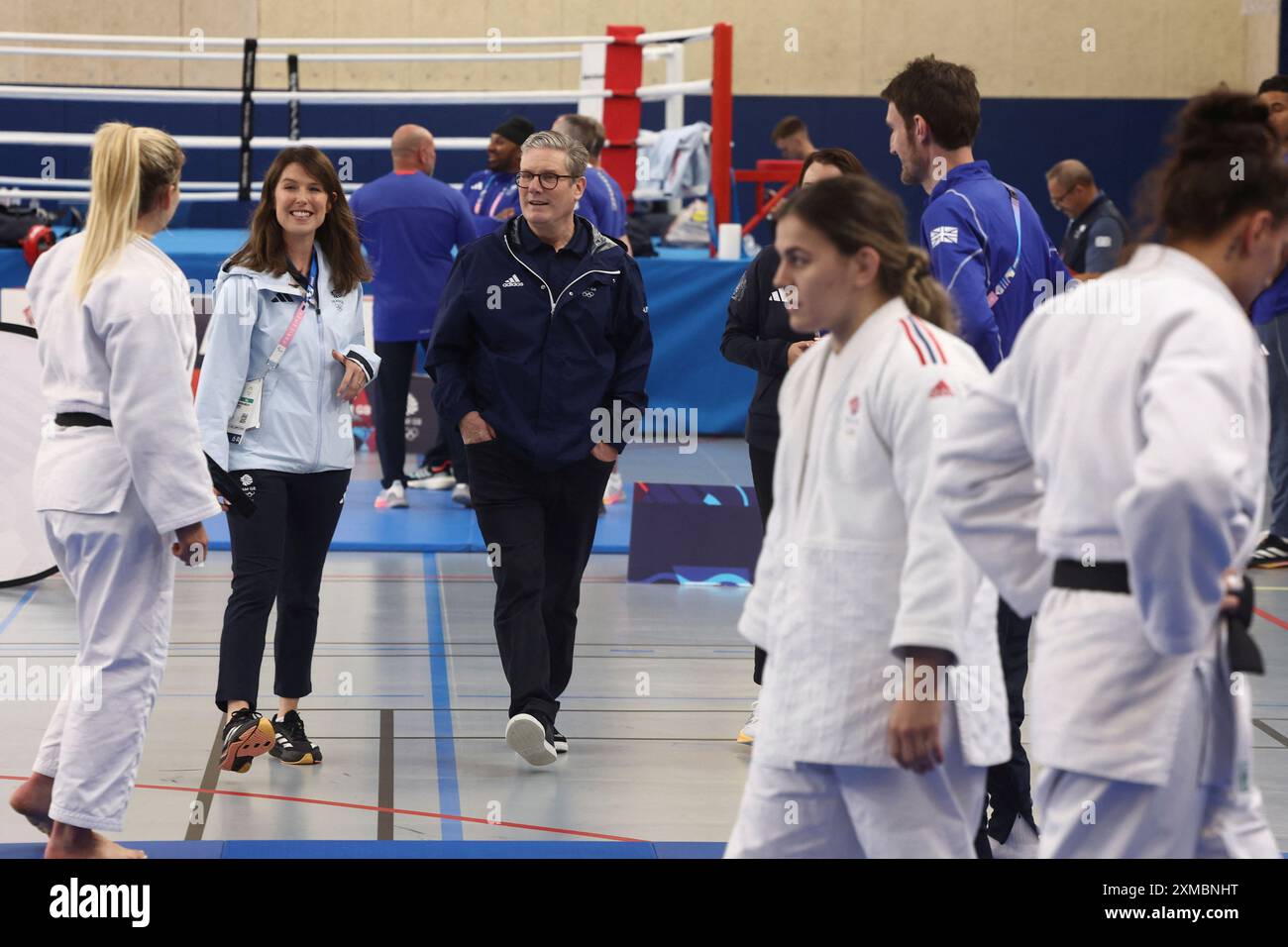 Britain's Prime Minister Keir Starmer meets with British athletes ...