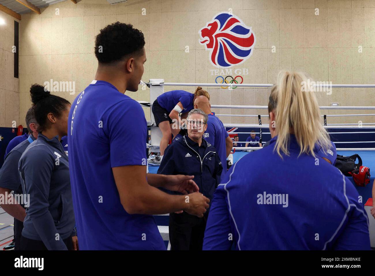 Britain's Prime Minister Keir Starmer meets with British athletes ...